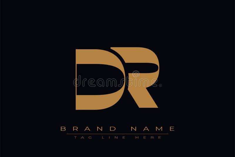 DR Initial Letter Logo Design Stock Vector - Illustration of astrology ...