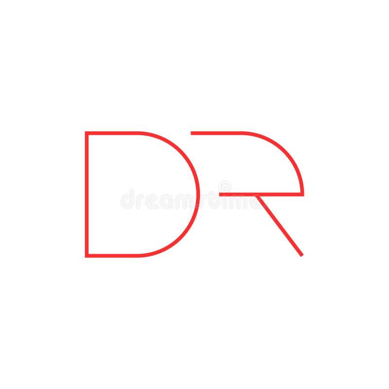 Dr Initial Letter Vector Logo Icon Stock Vector - Illustration of ...