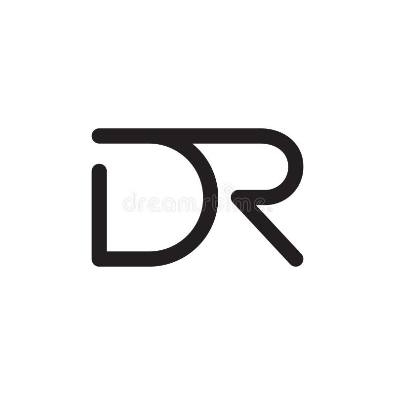 Dr Initial Letter Vector Logo Icon Stock Vector - Illustration of icon ...