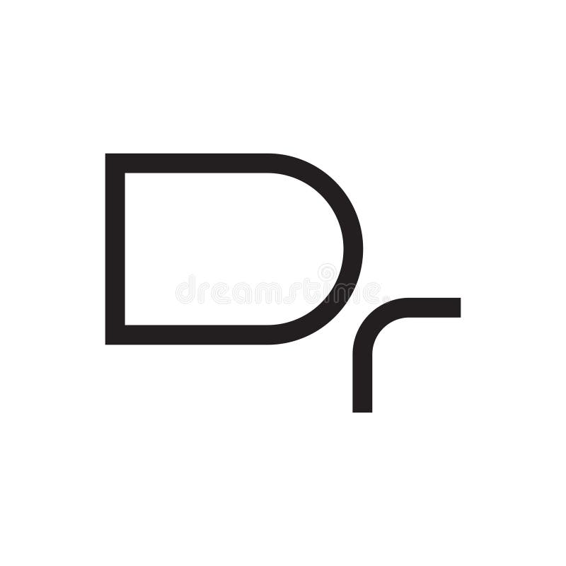 Dr Initial Letter Vector Logo Icon Stock Vector - Illustration of ...