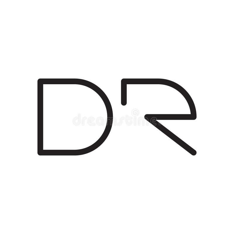 Dr Initial Letter Vector Logo Icon Stock Vector - Illustration of ...