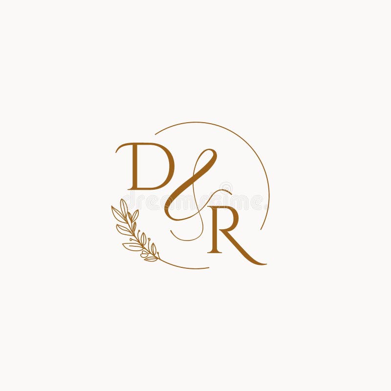 DR Initial Wedding Monogram Logo Stock Illustration - Illustration of ...