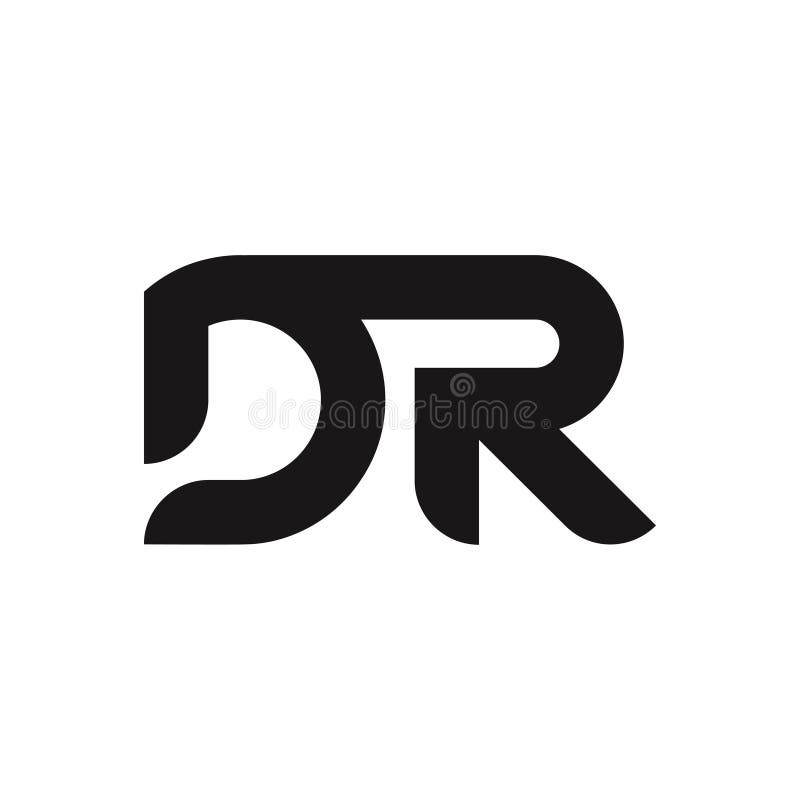 DR Letter Logo Design with Simple Style Stock Vector - Illustration of ...