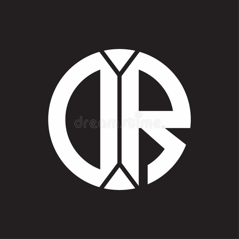 DR Logo Monogram with Piece Circle Ribbon Style Stock Vector ...