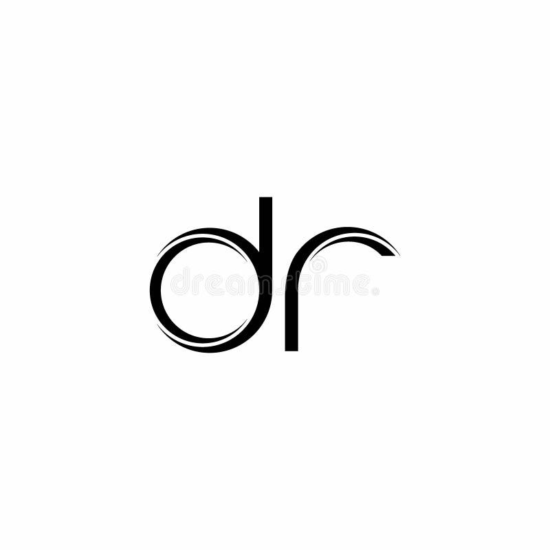 DR Logo Monogram with Slice Rounded Modern Design Template Stock Vector ...
