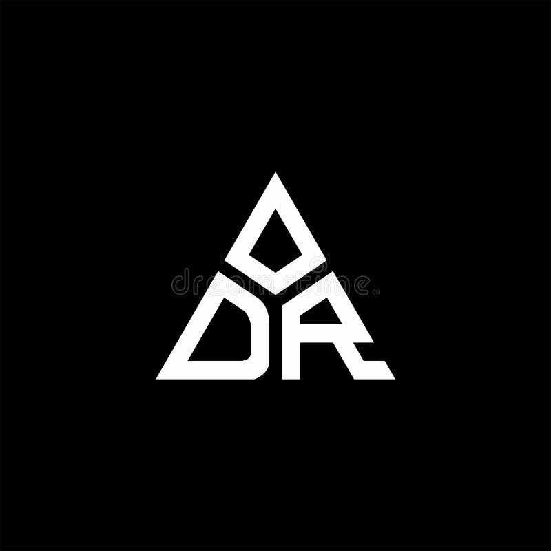 DR Monogram Logo with 3 Pieces Shape Isolated on Triangle Stock Vector ...