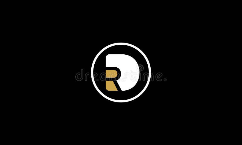 DR or RD D and R Creative and Modern Letter Logo Design Stock Vector ...