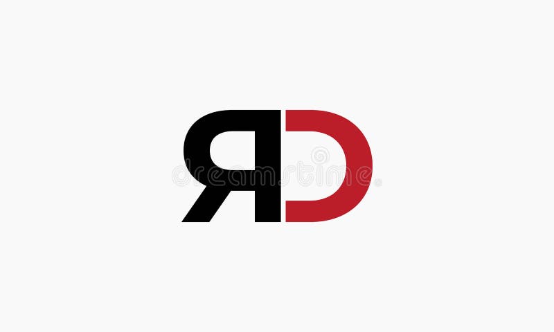 DR or RD D and R Creative and Modern Letter Logo Design Stock Vector ...