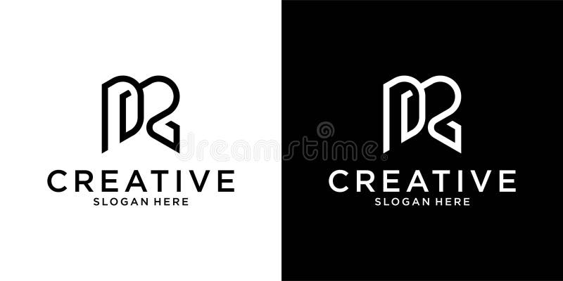 DR or RD Initial Letter Logo Design Vector Stock Illustration ...