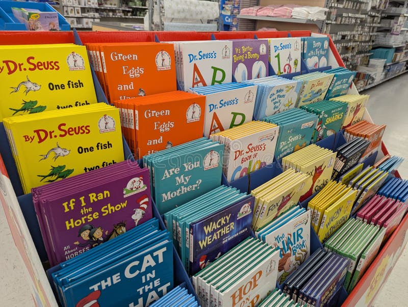 Dr Seuss Books Display at Walmart Cary NC Editorial Image - Image of ...
