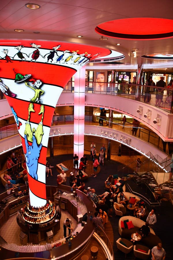 Dr Seuss on the LED Video Screen Structure in the Atrium of the ...