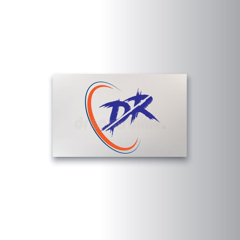 DR Text Logo Design stock vector. Illustration of presentation - 261007376