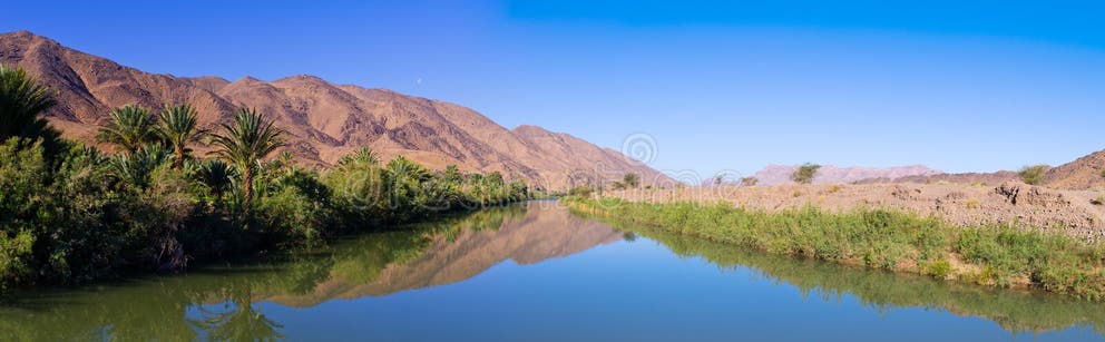 Draa river in Morocco stock image. Image of desert, orient - 75491113