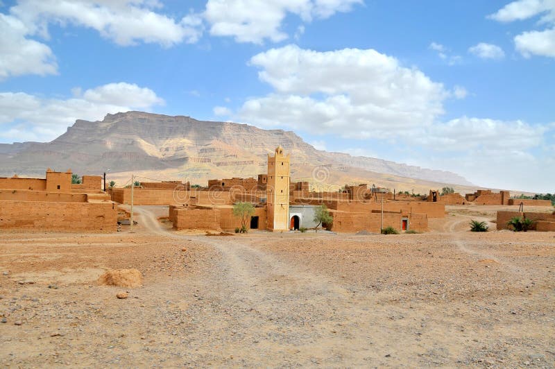 Draa Valley, Oasis on Sahara Desert in Morocco Stock Photo - Image of ...