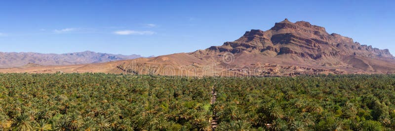Draa valley panoramic stock image. Image of culture, traditional - 98733519