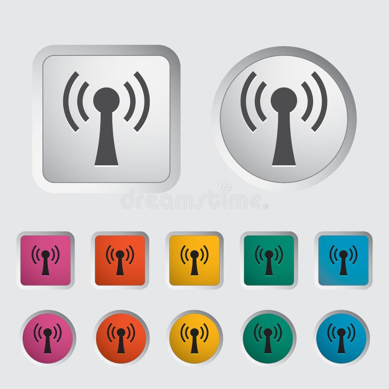 Draadloos enig pictogram vector illustratie. Illustration of internet ...