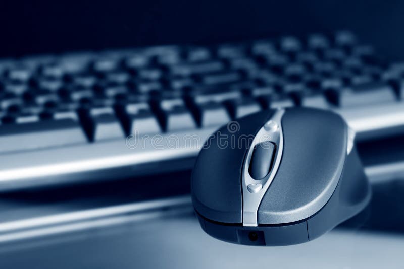 Draadloze computermuis. stock afbeelding. Image of zilver - 7720299