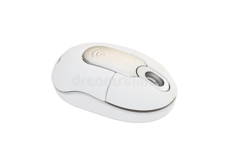 Draadloze Witte Computermuis Stock Afbeelding - Image of achtergrond ...