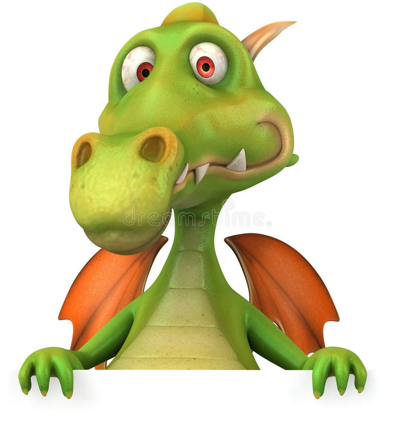 Draak stock illustratie. Illustration of glimlach, beeldverhaal - 16174168