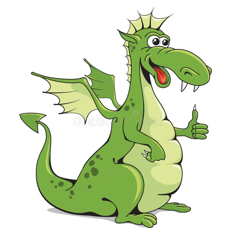 Oranje draak vector illustratie. Illustration of dier - 8415631