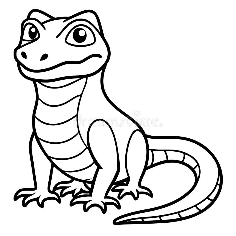 Draco Lizard Sits Icon Vector Stock Vector - Illustration of alligator ...