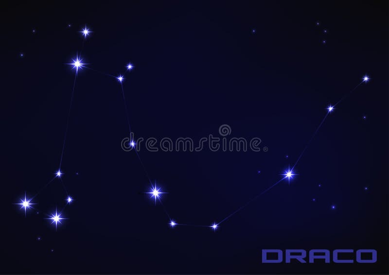 Draco star constellation stock vector. Illustration of nebula - 48894195