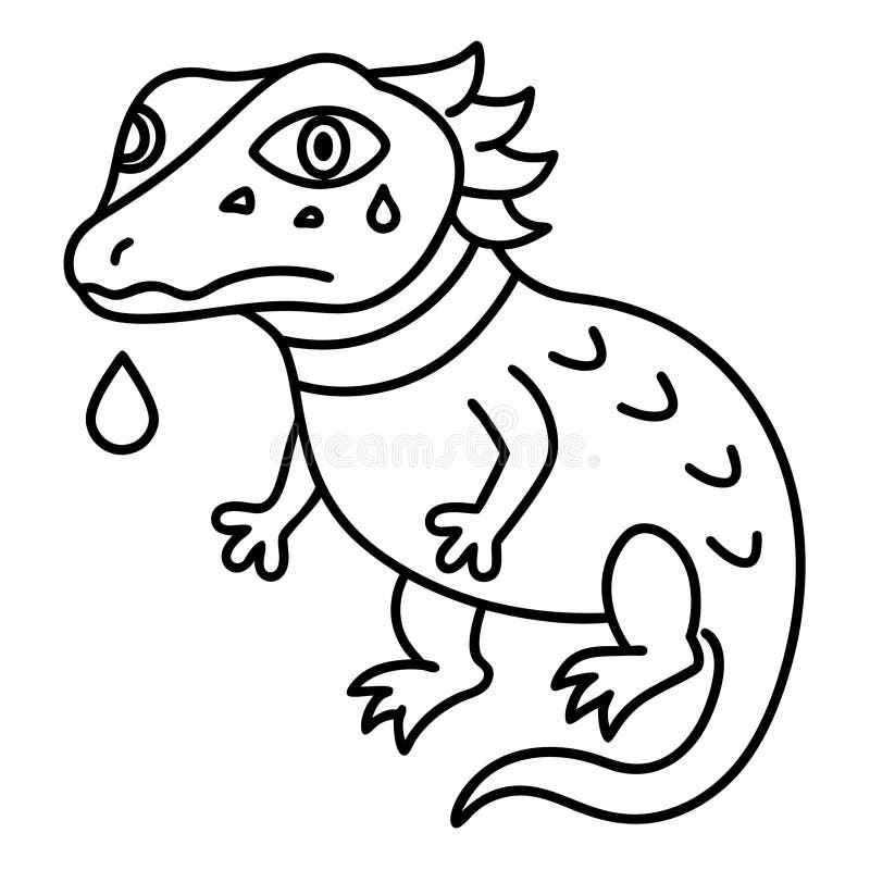 Draco Volans Lizard Cries Icon Vector Stock Vector - Illustration of ...