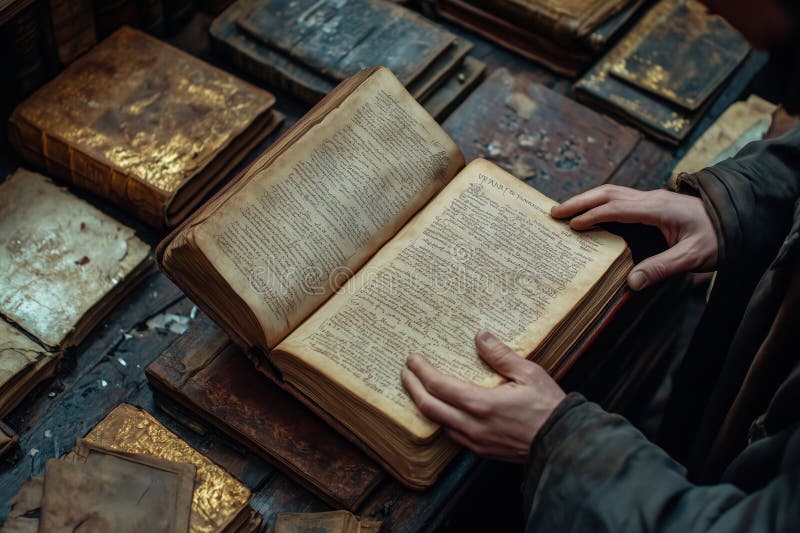 Dracula Immersed in Ancient Texts, Unearthing Secrets of Vampire Lore ...