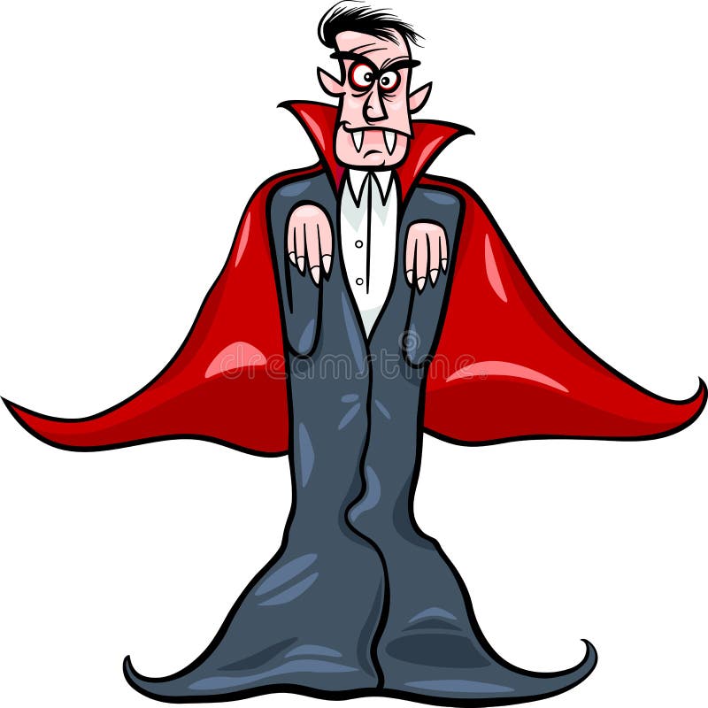 Dracula Vampire Cartoon Illustration Stock Vector - Illustration of ...