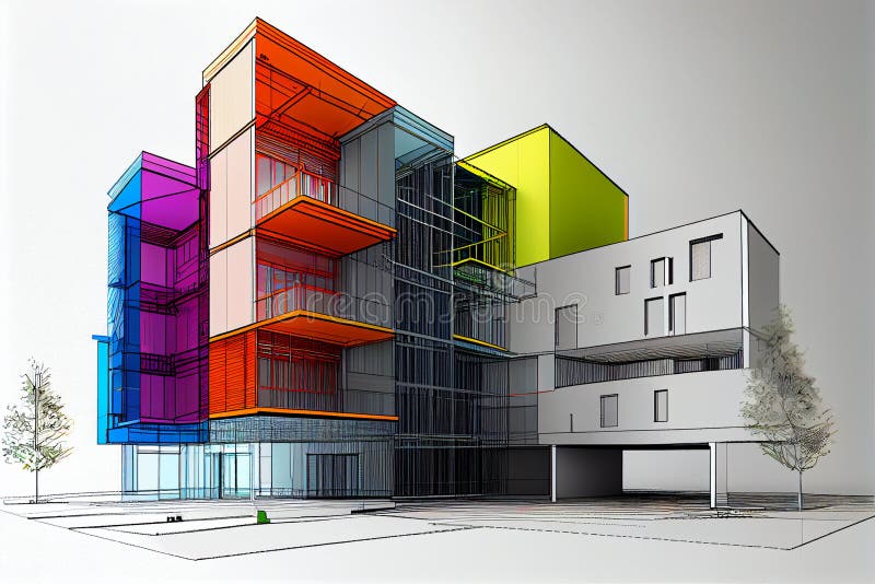 Draft of Architectural Design Stock Illustration - Illustration of ... Draft of Architectural Design Stock Illustration - Illustration of ...
