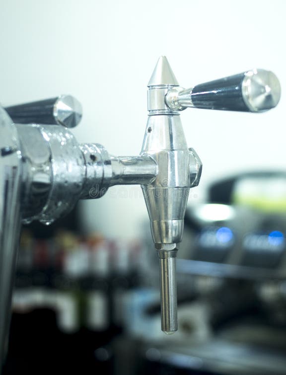 Draft beer pump tap in bar stock photo. Image of pint - 68928780