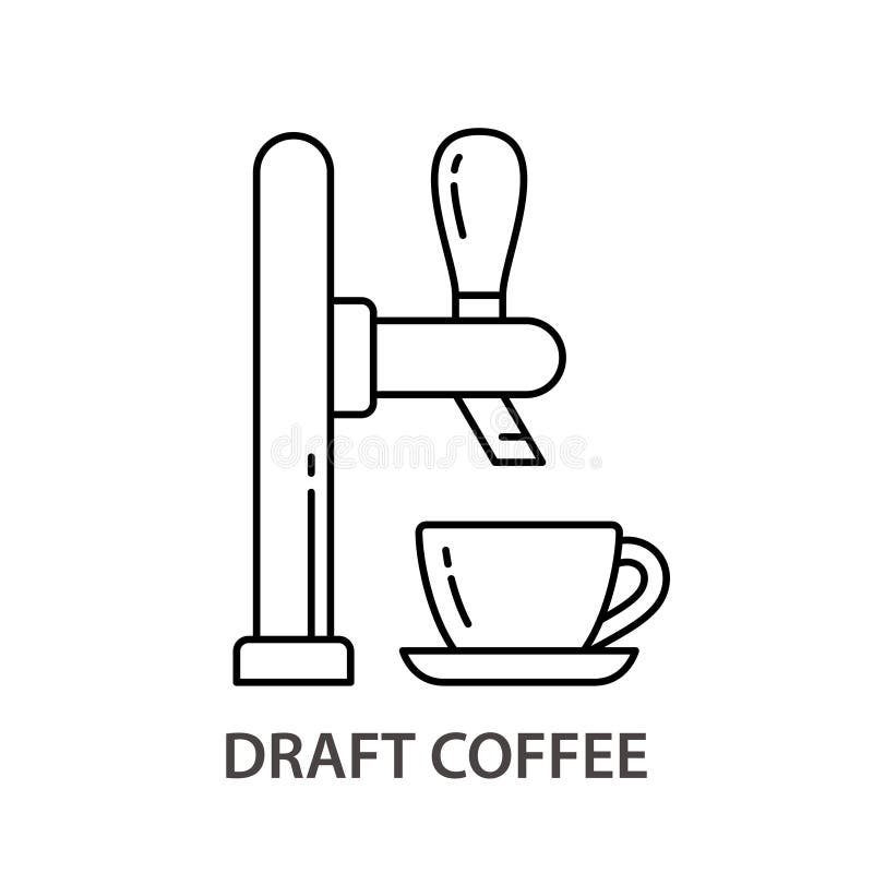 Draft Coffee Silhouette Icon Stock Vector - Illustration of simple ...