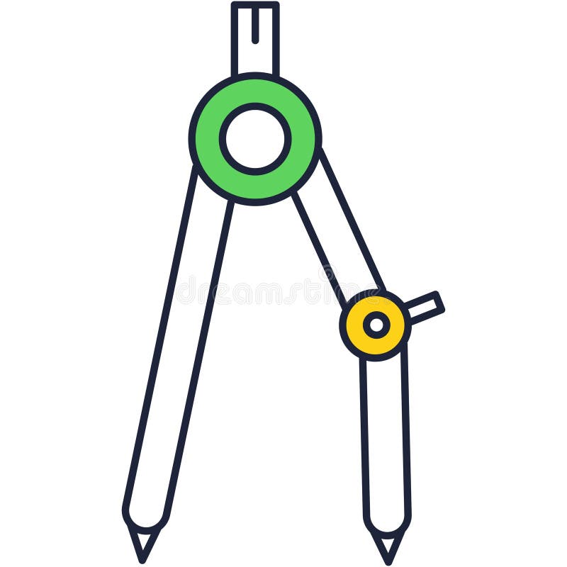 Draft Compass Architect and Engineer Tool Icon Stock Illustration ...