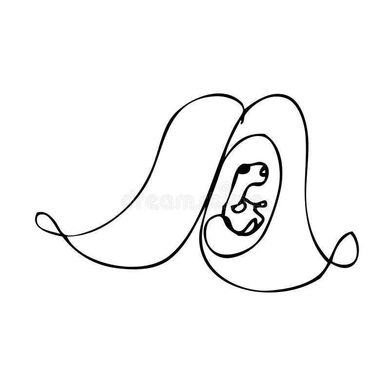 Man Face Simple Vector Sketch Single One Line Art, Continuous Stock ...