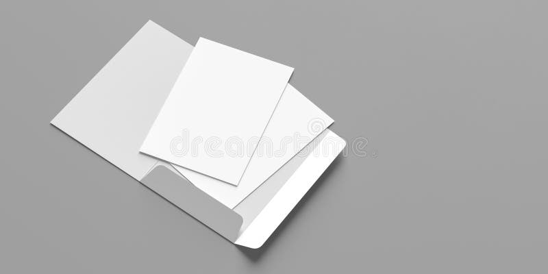 Draft Folder Mock Up. Reinforced Folder Mock Up Isolated on White ...