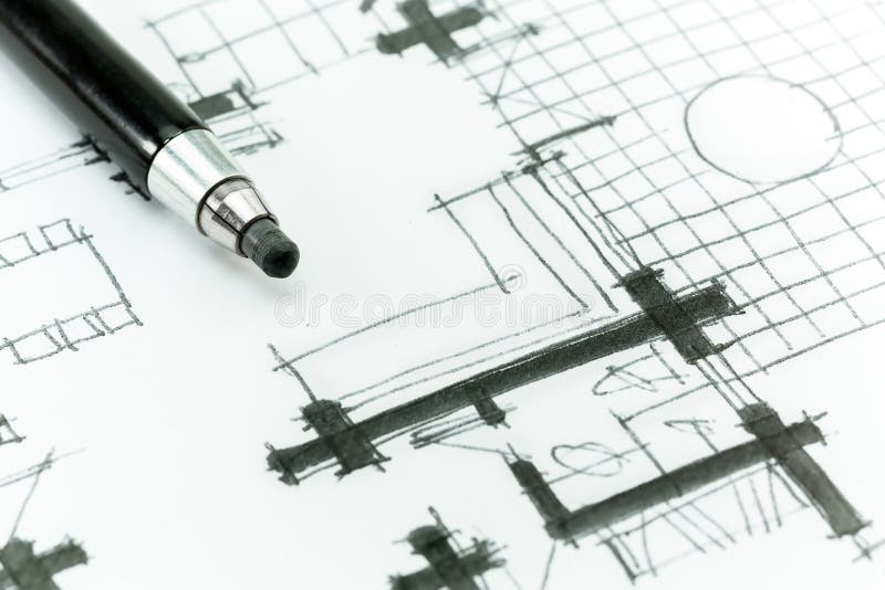 Draft of home stock photo. Image of architecture, design - 39498782