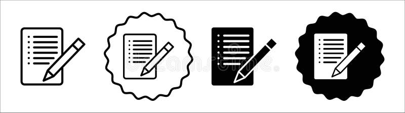 Draft Icon Symbol Set Collection. Draft Simple Vector Sign Bundle Stock ...