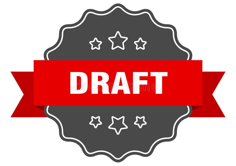 Draft label stock vector. Illustration of vignette, banner - 158943370