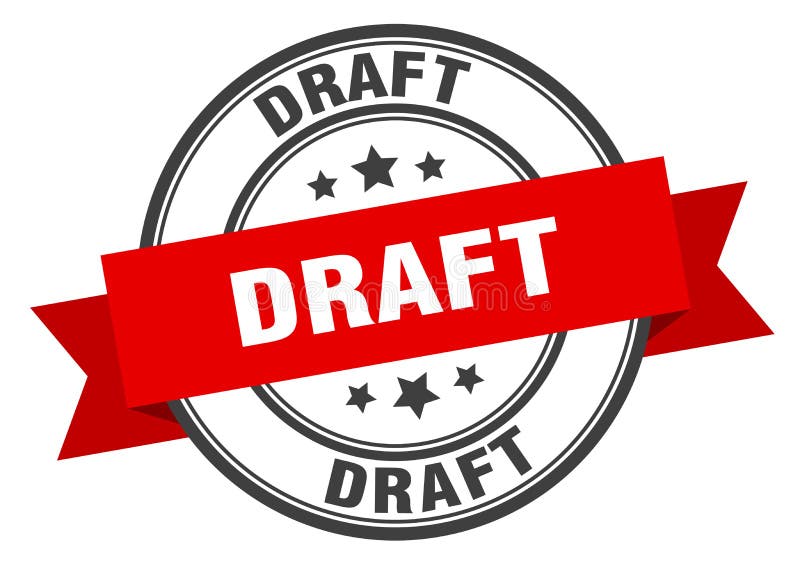 Draft label stock vector. Illustration of round, stamp - 160023217