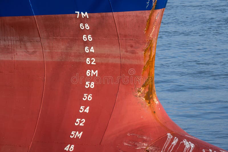 Draft marks stock photo. Image of industry, draft, nautical - 264363434