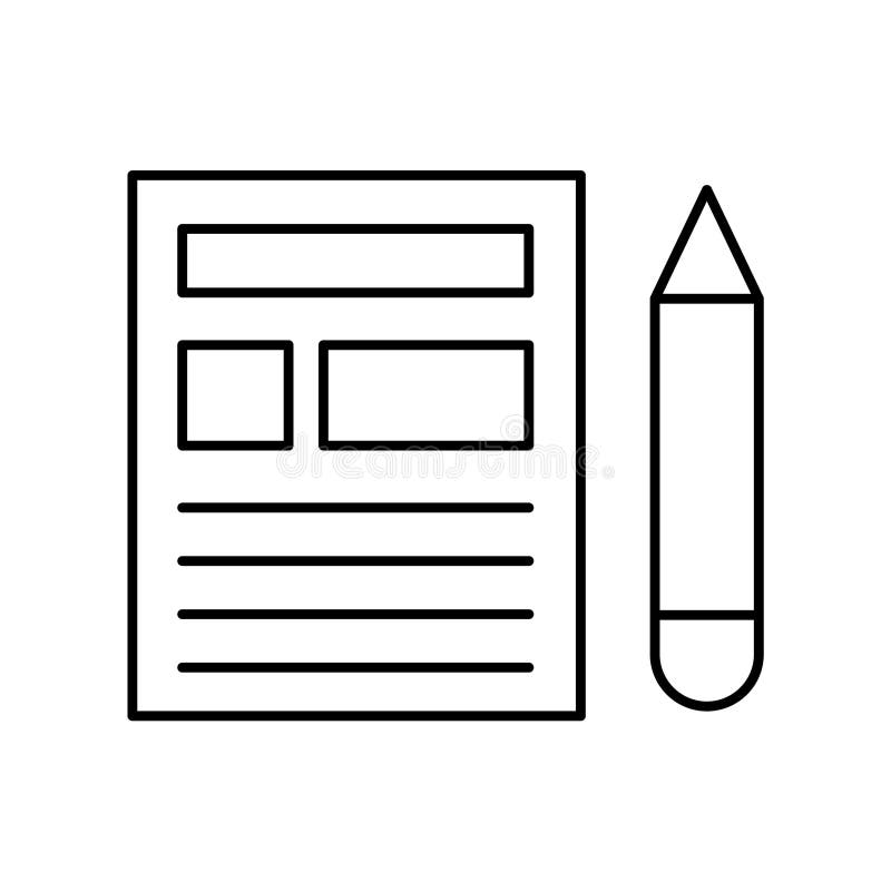 Draft Outline Vector Icon that Can Easily Edit or Modify Stock Vector ...