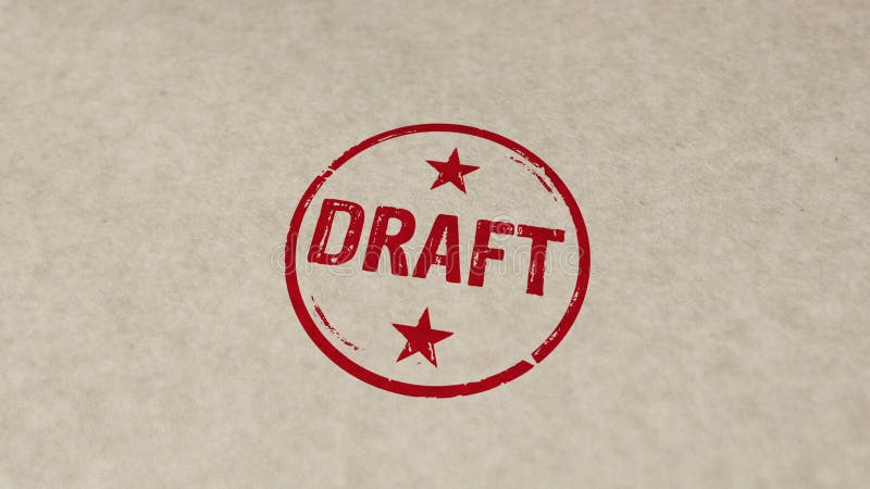 Draft Project Stamp and Stamping Animation Stock Video - Video of ...