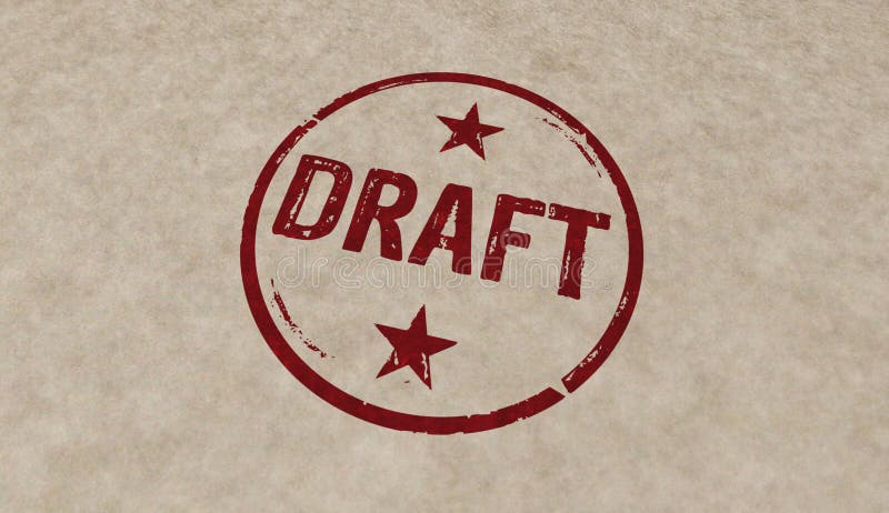 Draft Project Stamp and Stamping Stock Illustration - Illustration of ...