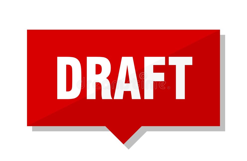 Draft red tag stock vector. Illustration of mark, insignia - 117580846