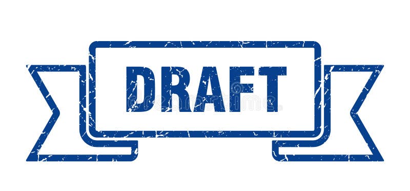 Draft ribbon. stock vector. Illustration of flat, isolated - 154052638