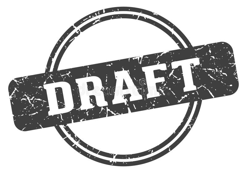 Draft stamp stock vector. Illustration of sign, rubber - 352608553