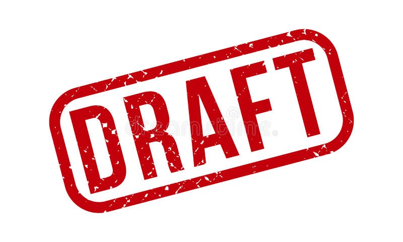 Draft Rubber Stamp. Red Draft Rubber Grunge Stamp Seal Vector ...