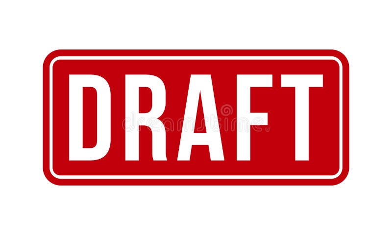 Draft Rubber Stamp. Red Draft Rubber Grunge Stamp Seal Vector ...