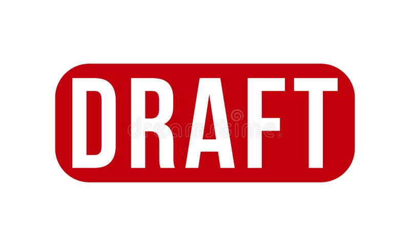 Draft Rubber Stamp. Red Draft Rubber Grunge Stamp Seal Vector ...