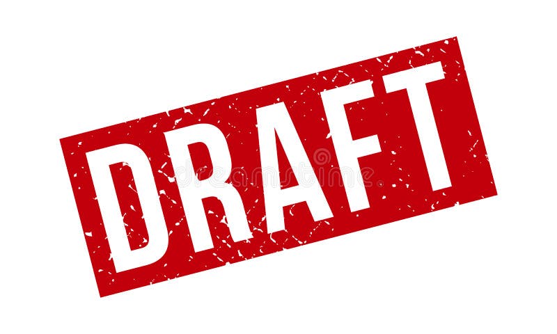 Draft Rubber Stamp. Red Draft Rubber Grunge Stamp Seal Vector ...